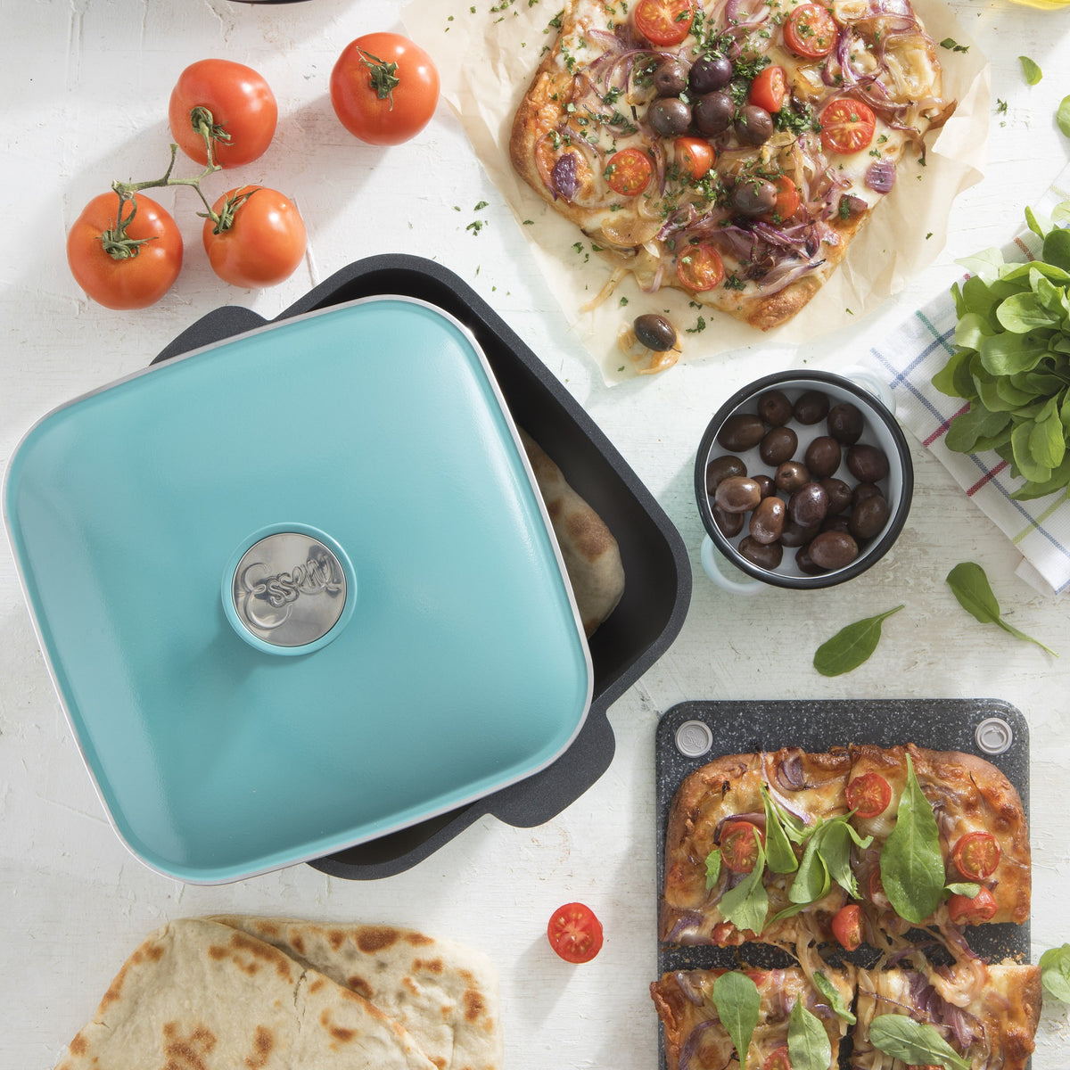 Olla cuadrada 24cm Aqua – essen-chile